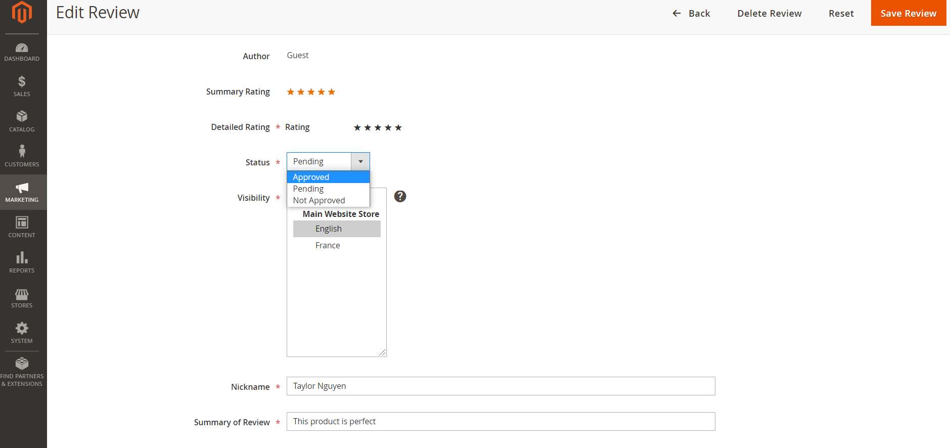 How to Show and Disable Product Reviews in Magento - Magezon