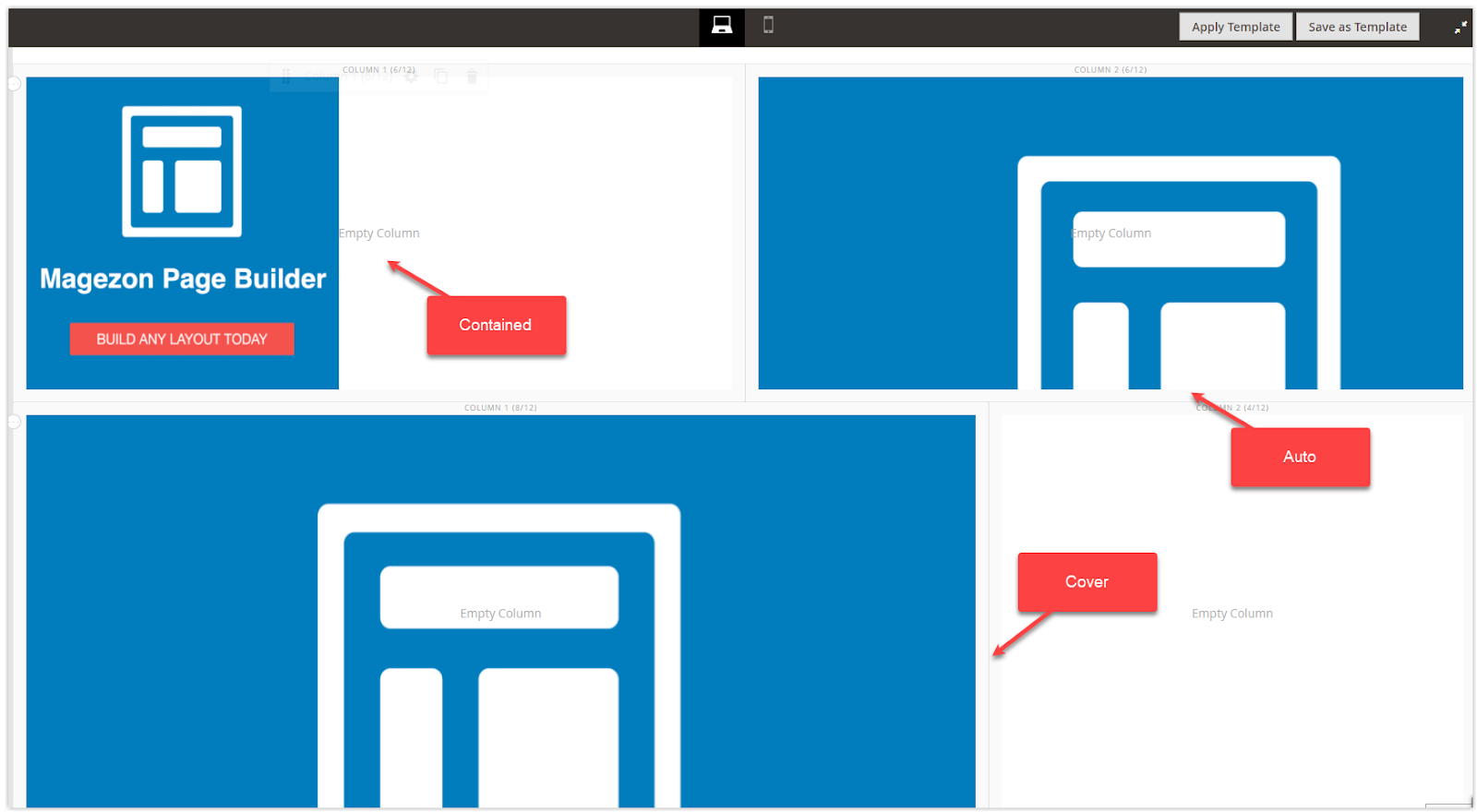 Magento Page Builder: All About the Column Content Type - Magezon