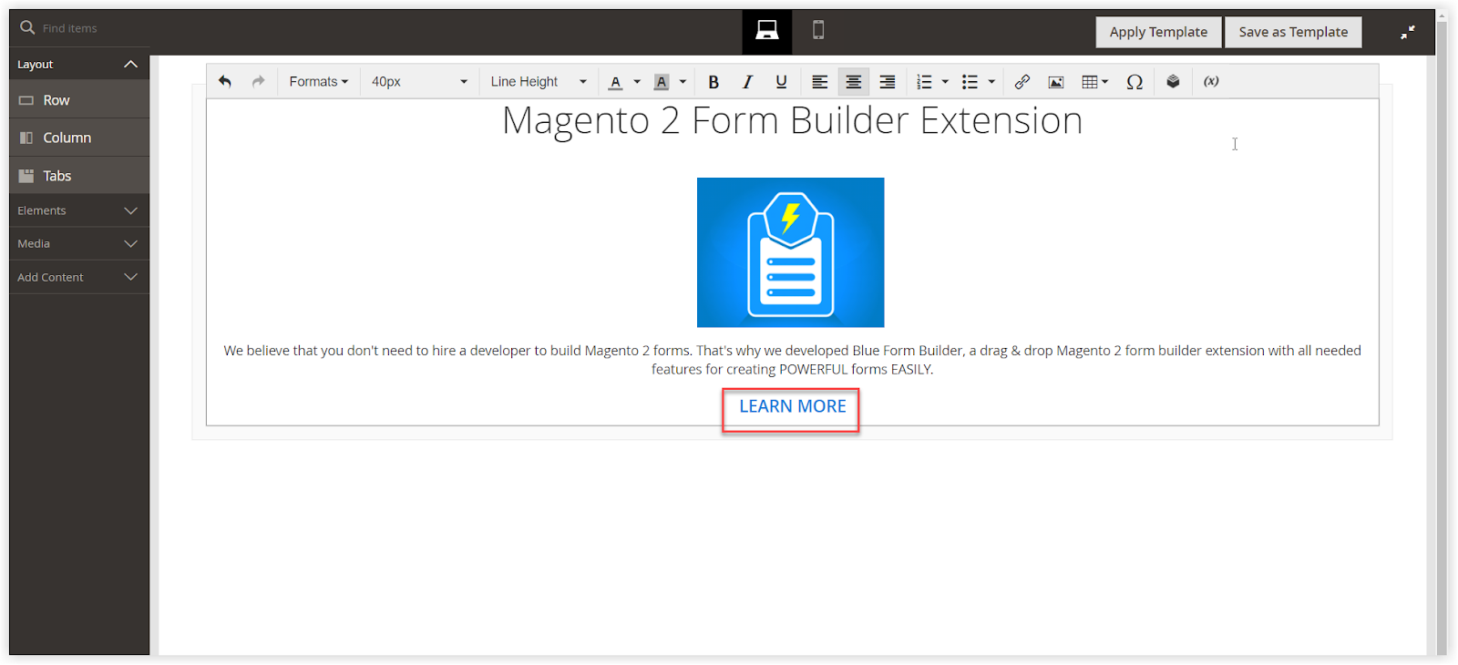 Magento Page Builder All About The Text Content Type Magezon